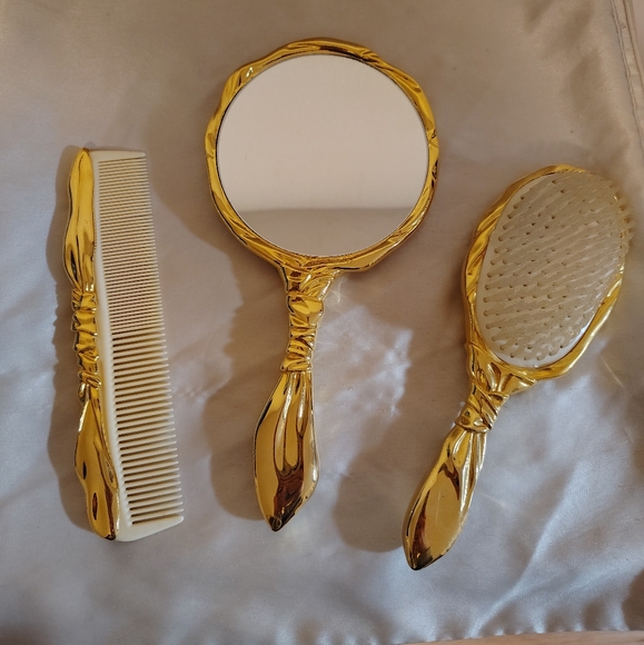 Godfinger | Accents | Vintage Godinger Goldtone 988 Brush Mirror And ...